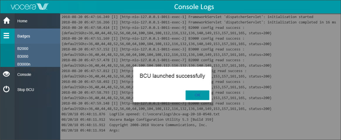 Running the Badge Configuration Utility