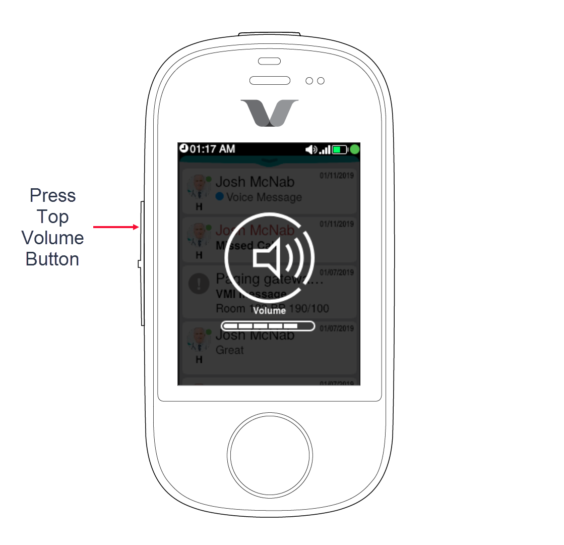 Using the Volume Button