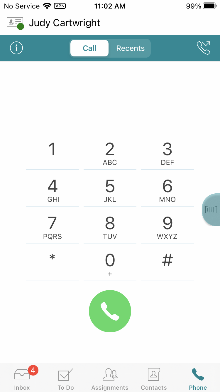 Vocera Edge User Interface Overview