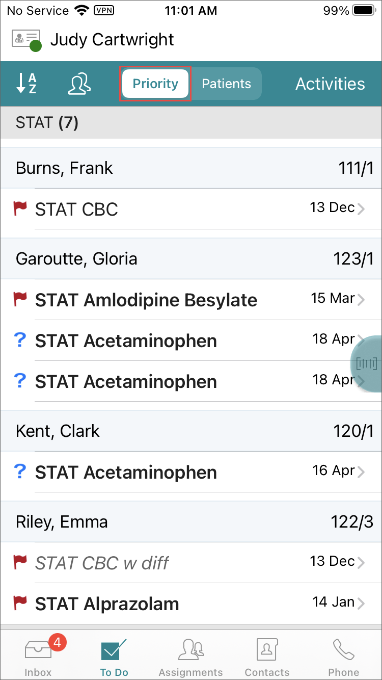 Vocera Edge User Interface Overview
