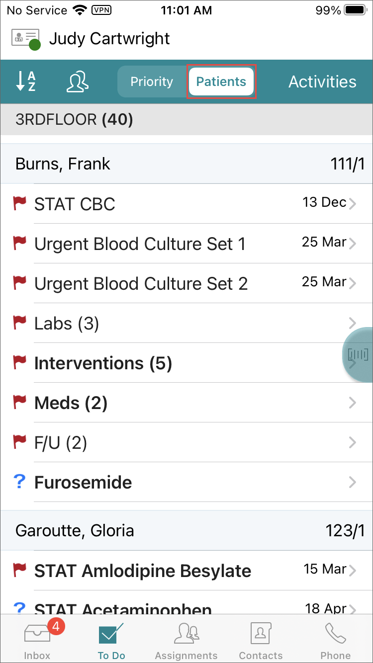 Vocera Edge User Interface Overview