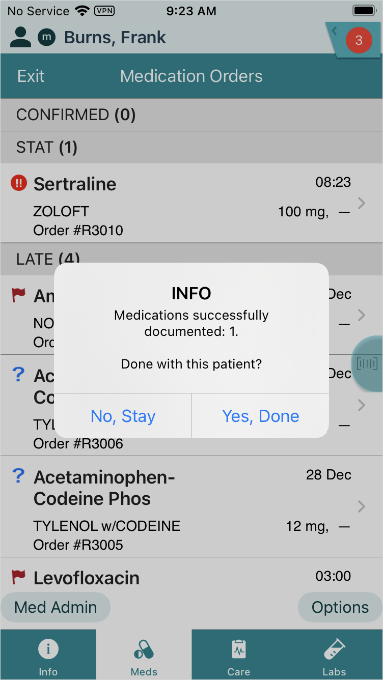 Completing the Medication Administration Process