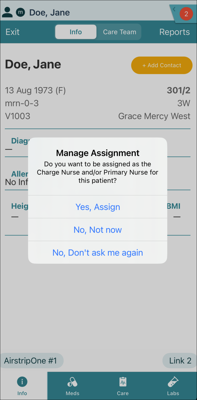 Assigning a Patient Upon Scan
