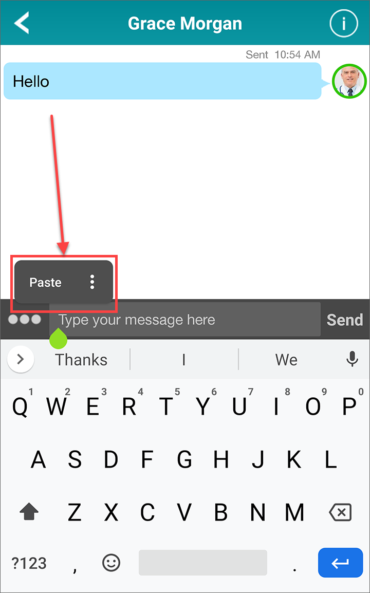 Copying and Pasting in Conversations