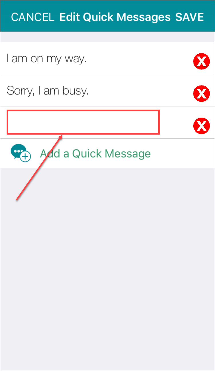 Creating a Quick Message