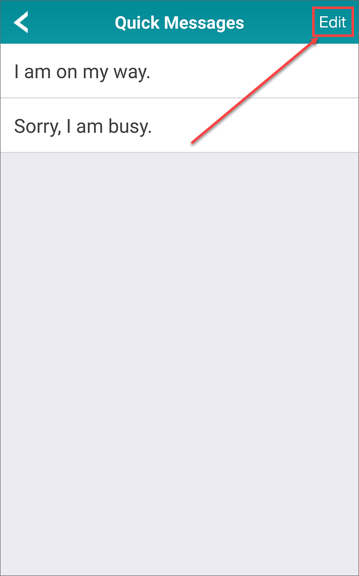 Creating a Quick Message