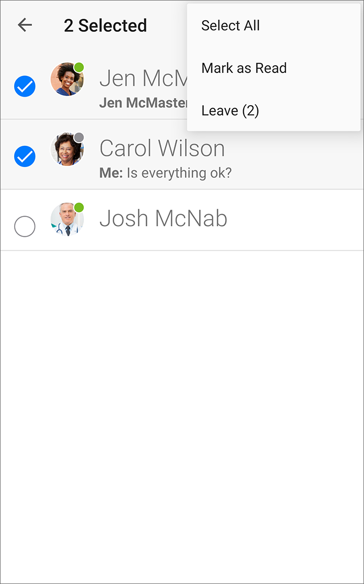 Selecting Multiple Conversations