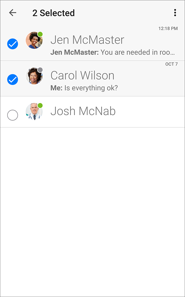 Selecting Multiple Conversations
