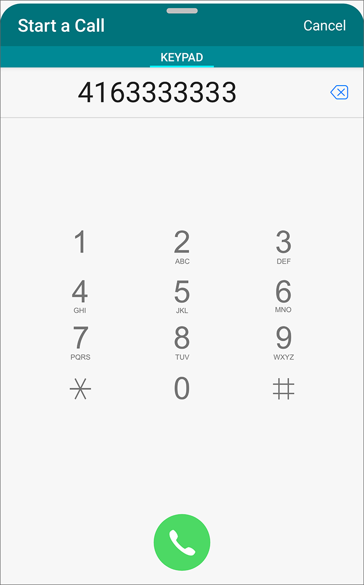 Calling from a Conversation Message