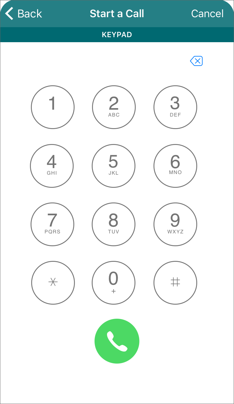 Calling with the Keypad