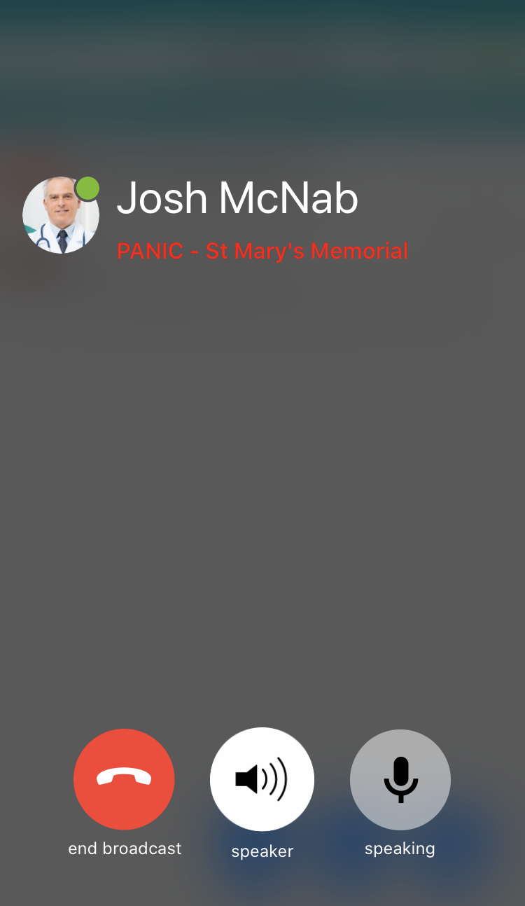 Receiving a Panic Call