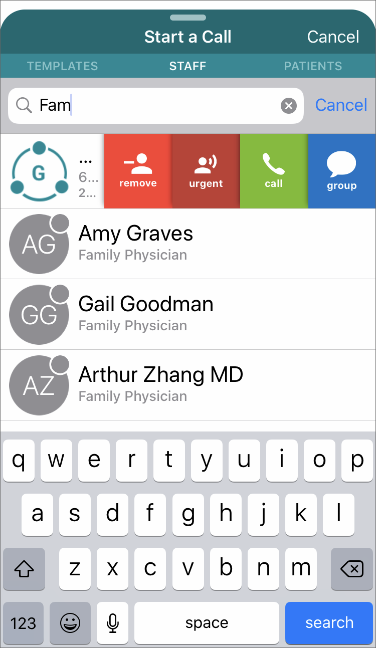 Calling a Group Quickly