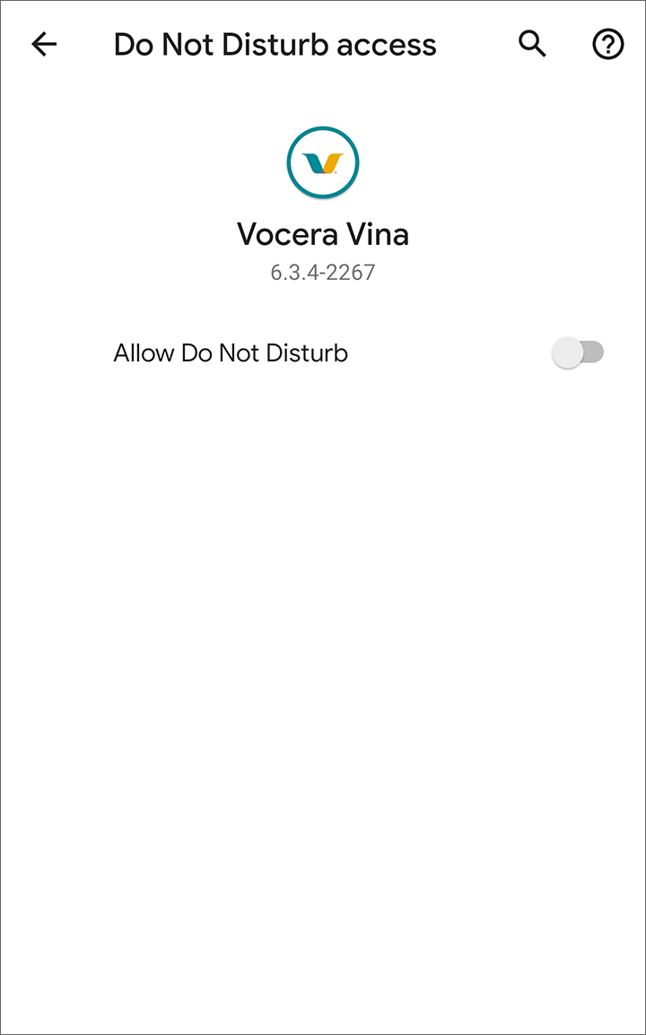 Starting Vocera Vina on an Android Device