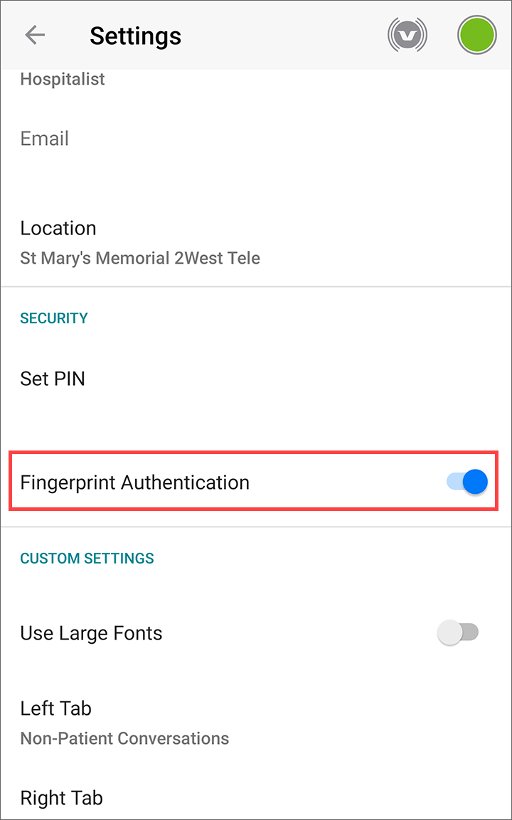 Enabling Fingerprint Authentication
