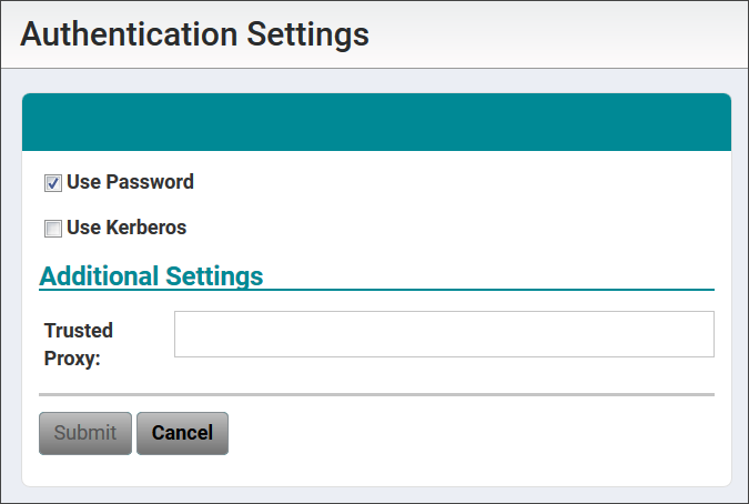 Configuring Authentication Settings