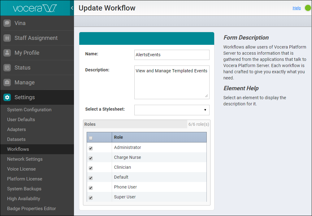 Viewing Roles Accessing a Workflow