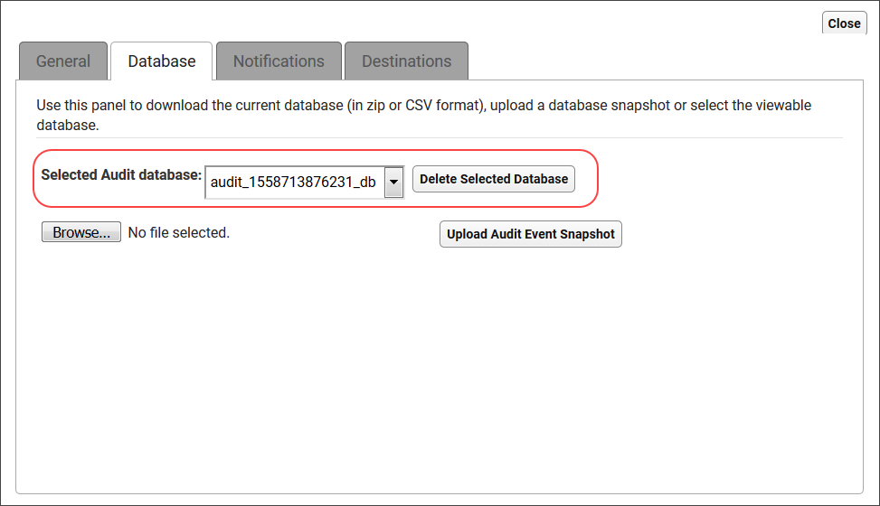 Working with Database Settings