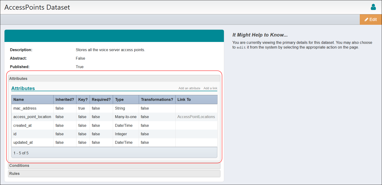 Accessing Dataset Attributes