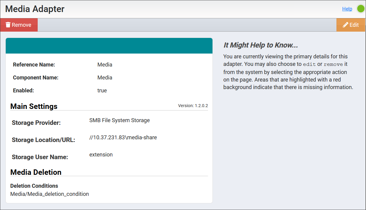 Viewing Adapter Configuration Details