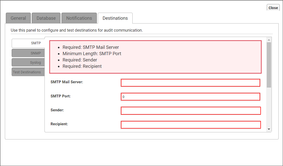 Configuring SMTP Settings