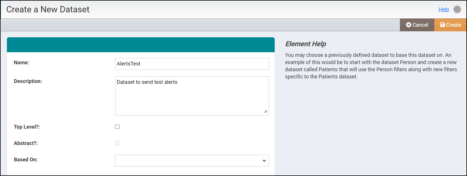 Dataset Configuration in Vocera Engage