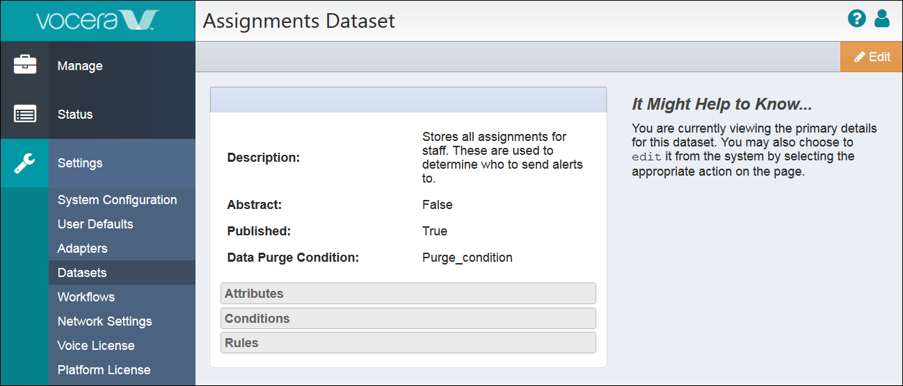 Configuring a Rule in Vocera Engage