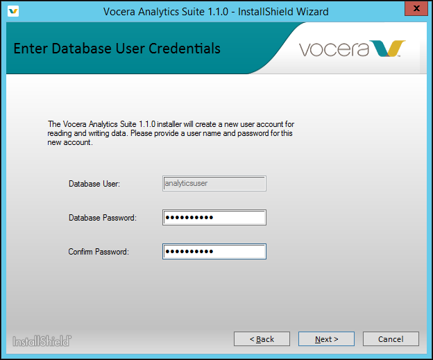 Installing Vocera Analytics Suite on the Analytics Server