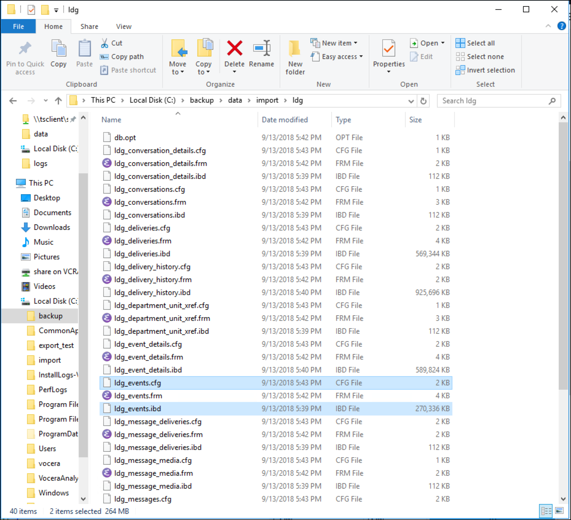 Importing Select Tables From a Restored Backup