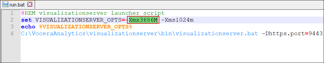 Configuration Settings for Extra Small Vocera Analytics Servers
