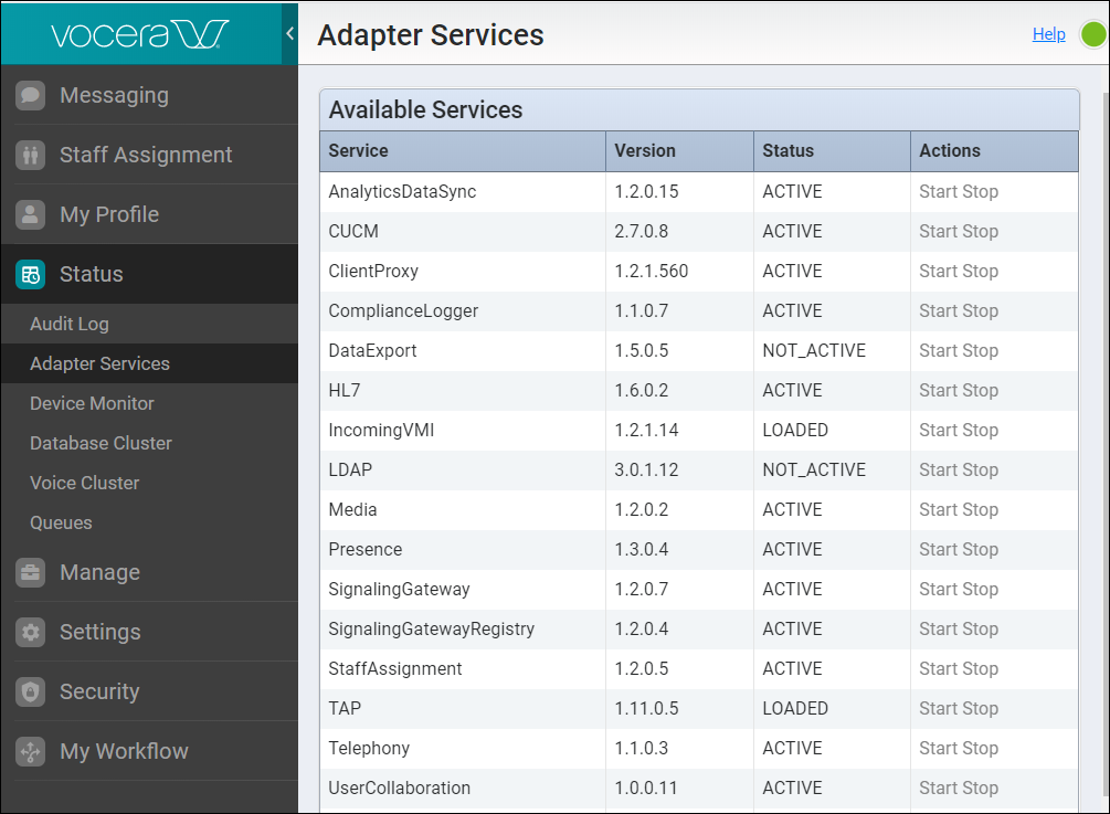 Configuring Data Export Adapter for Vocera Analytics