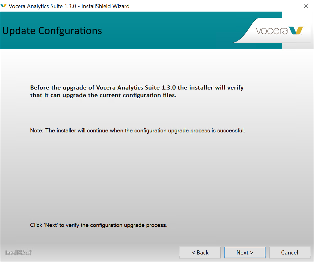 Upgrading Vocera Analytics Server version 1.2.4.2 to 1.3