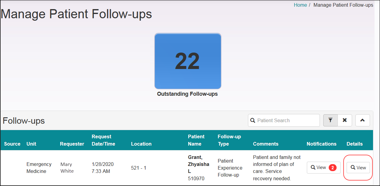 Resolving a Follow-up Request