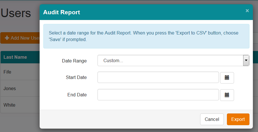 Generating an Audit Report of User Activity