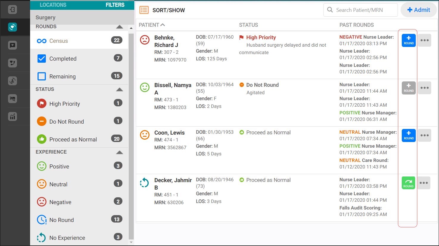 Using Rounding Surveys