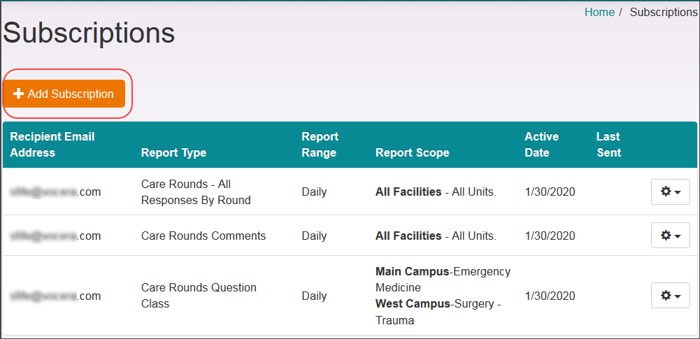 Creating a Report Subscription