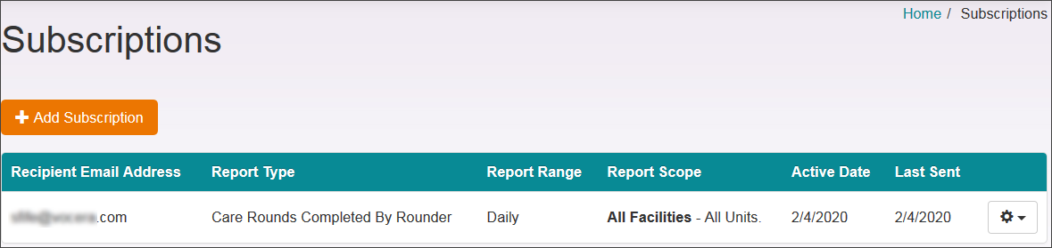 Accessing Report Subscriptions