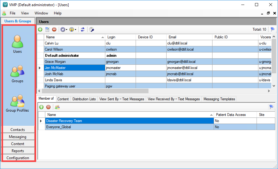 The VMP Administrator Modules