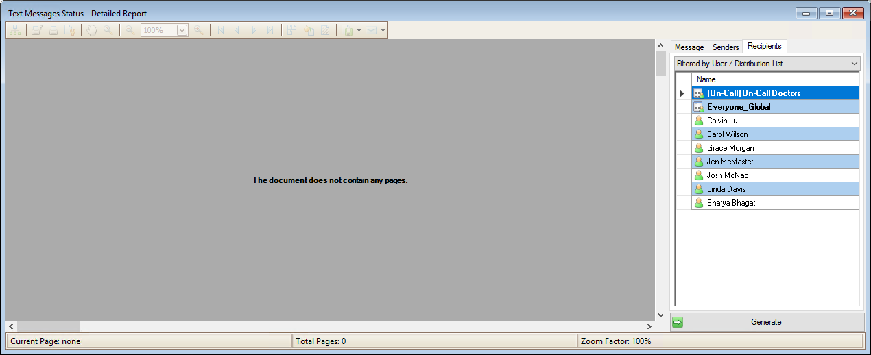 Creating a Detailed Text Messages Status Report