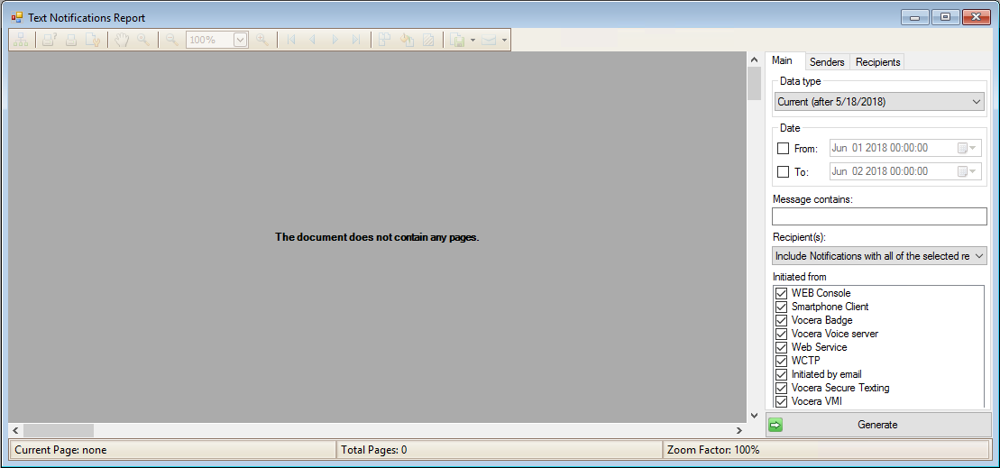 Creating a Text Notifications Report