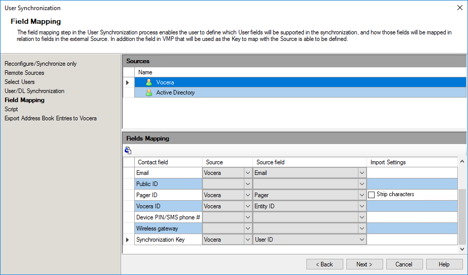 Synchronizing Using Vocera User ID and Active Directory