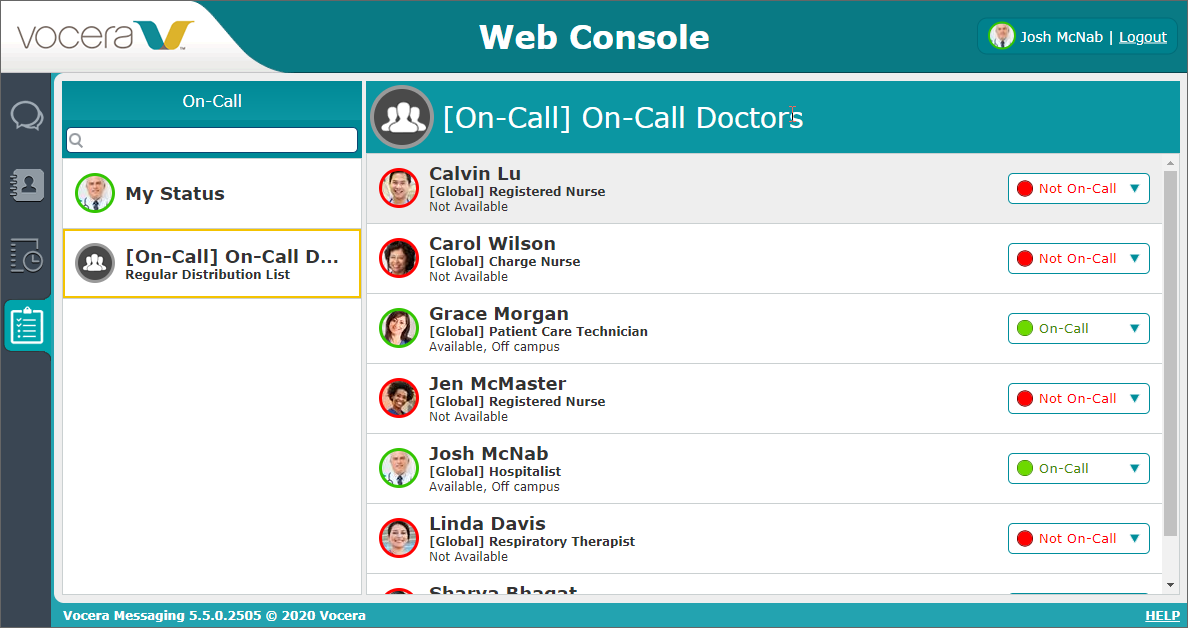 Modifying Any On-Call Status