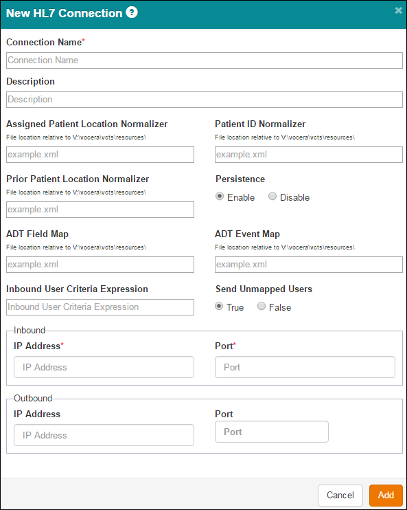 How to Add an HL7 Connection